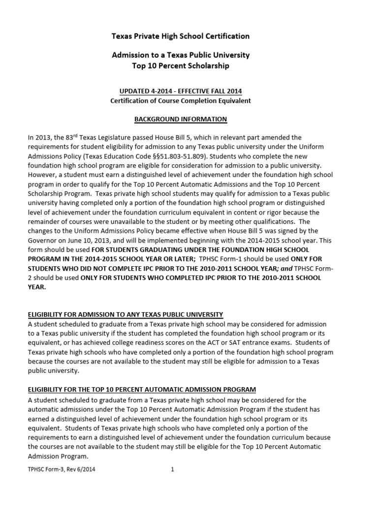 Texas Private High School Admission Guide | PDF | Mathematics | Science