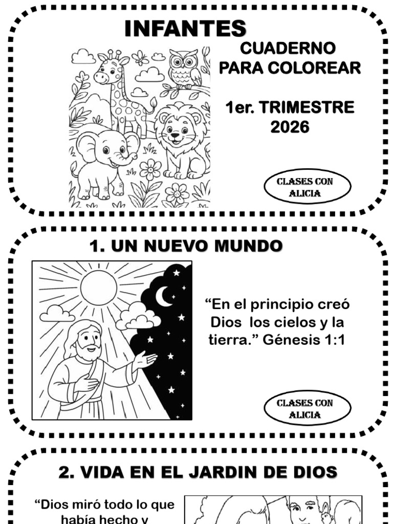 Cuaderno para Colorear 1er Trimestre Infantes | PDF