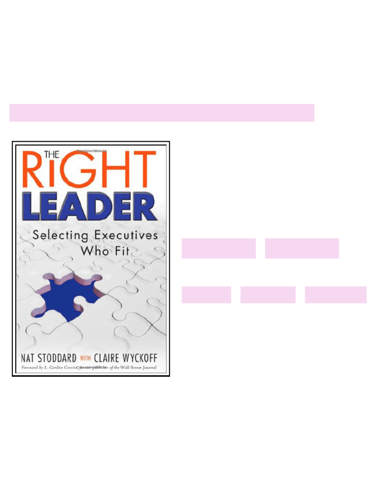 The Right Leader Nat Stoddard - ebook and textbook resources | PDF