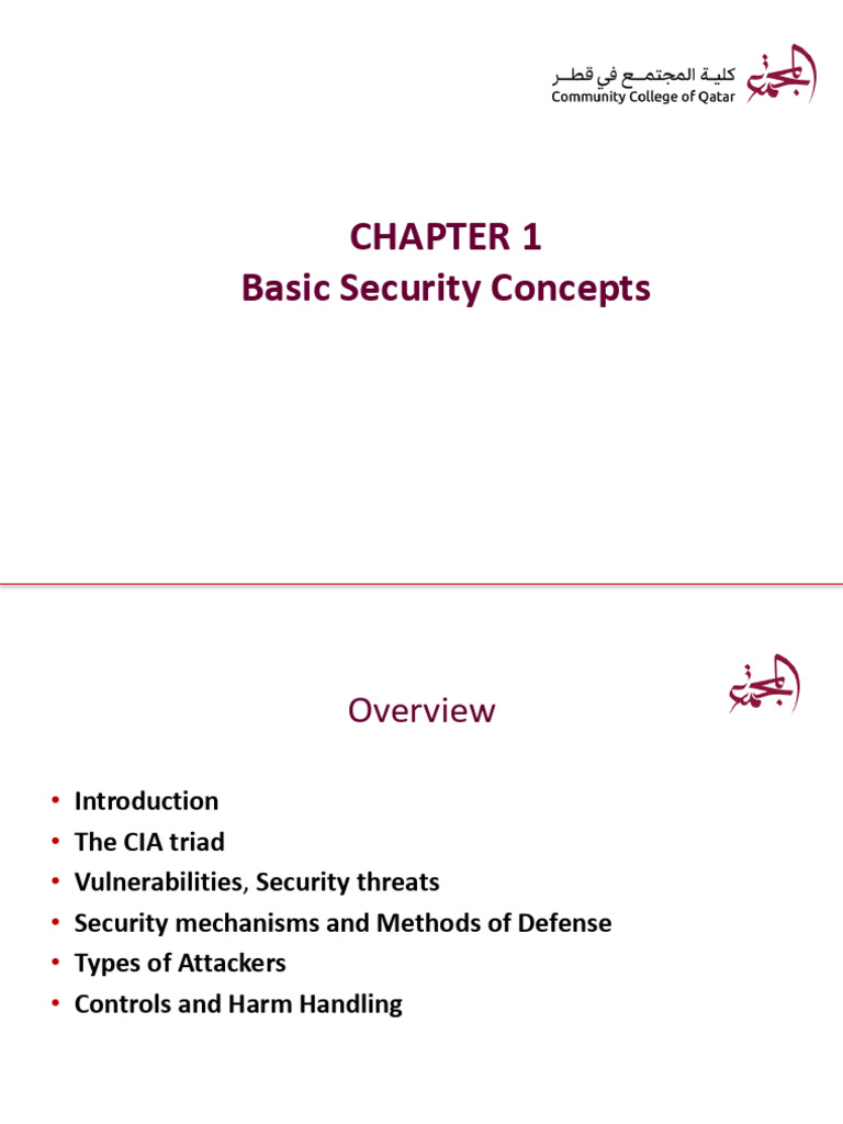 CHAPTER 1-Basic Security Concepts (1) | PDF | Password | Security