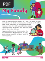 My Family: A Reading Comprehension Guide | PDF | English As A Second Or ...