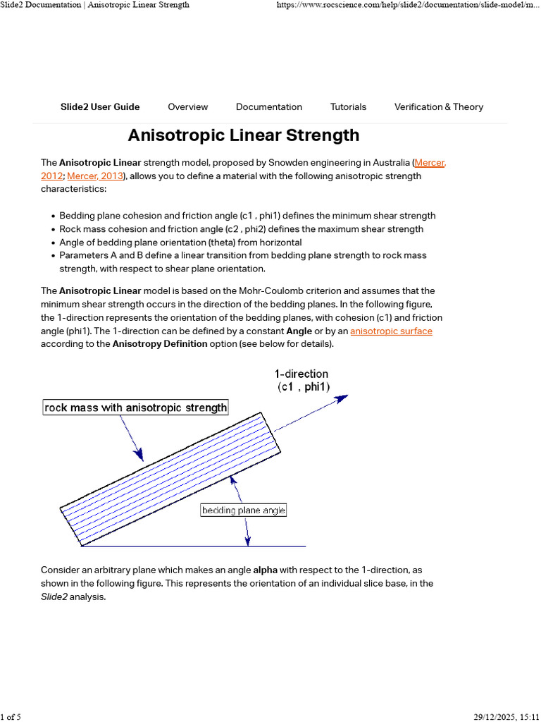 Anisotropic Linear Strength Model Explained | PDF | Anisotropy | Chemistry
