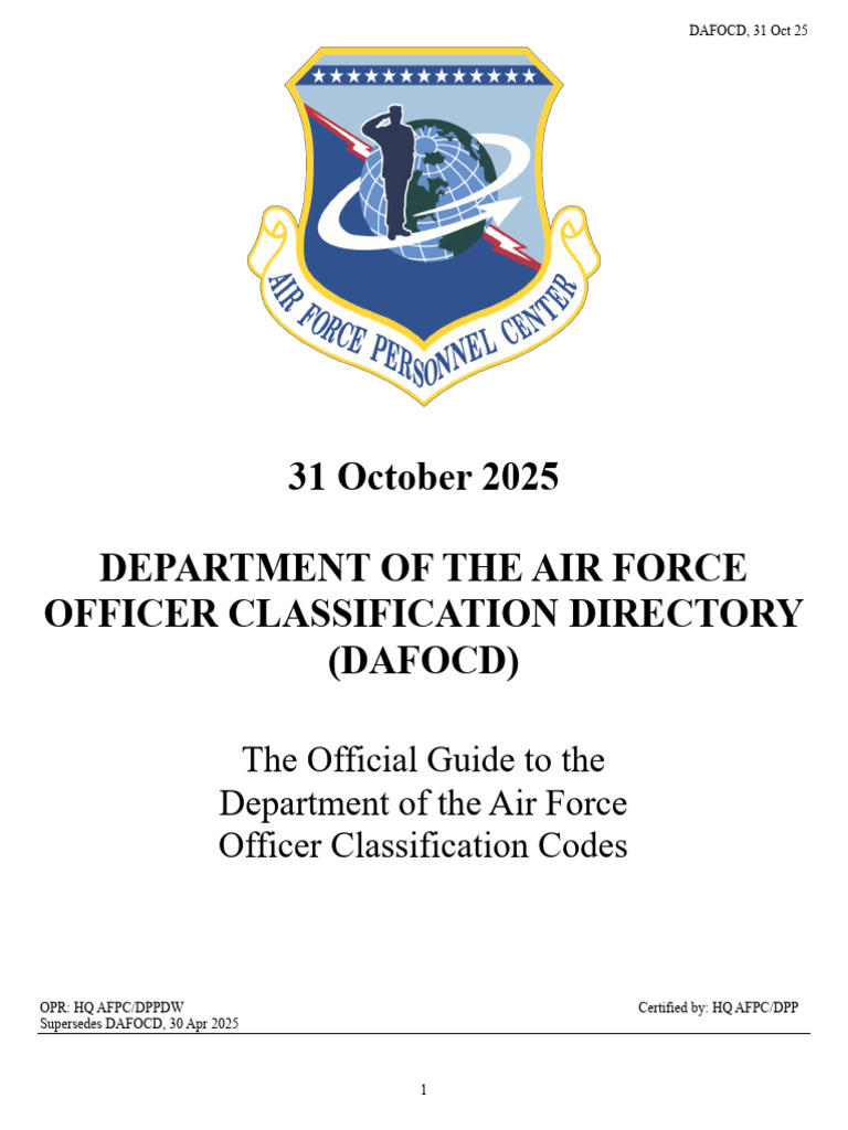 Air Force Officer Classification Guide | PDF | Electronic Warfare ...