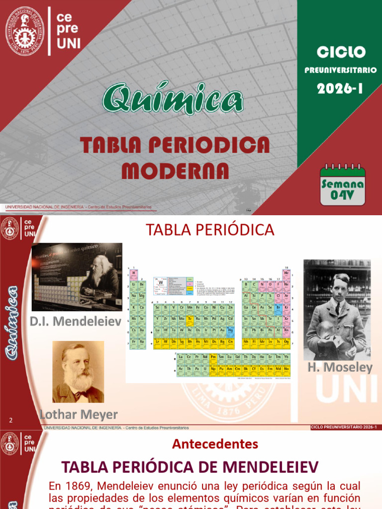 07_PRE_04_S04V_tabla_periodica_2026_1 quimica | PDF | Tabla periódica ...