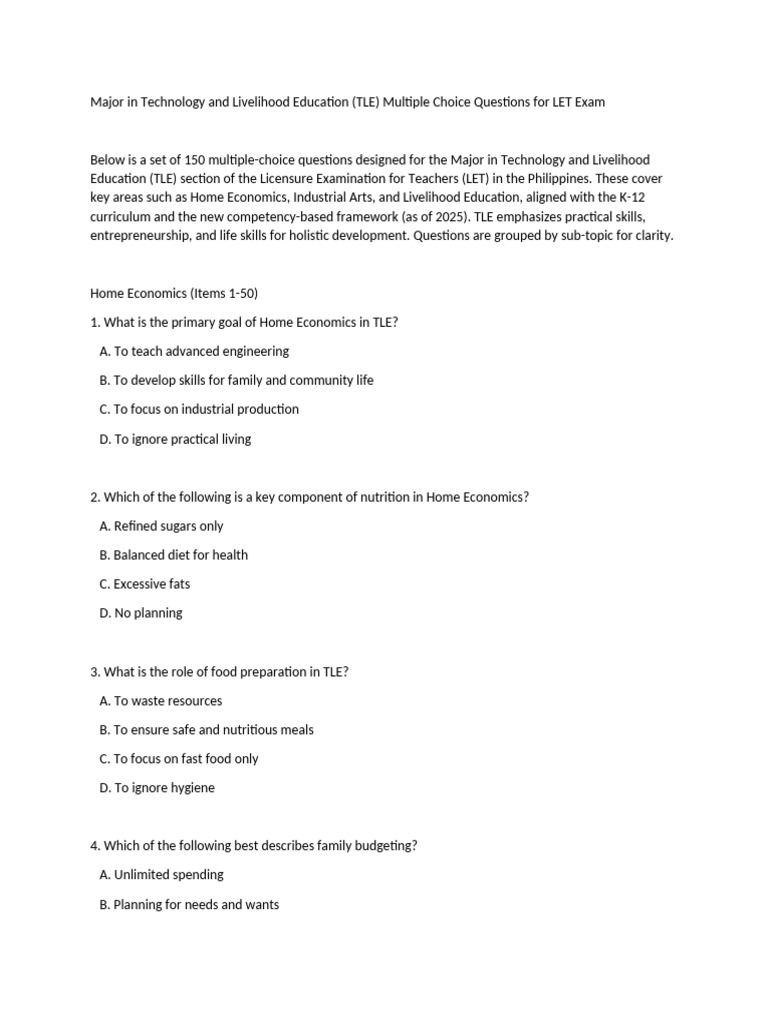 Major in Technology and Livelihood Education | PDF | Soldering | Nutrition