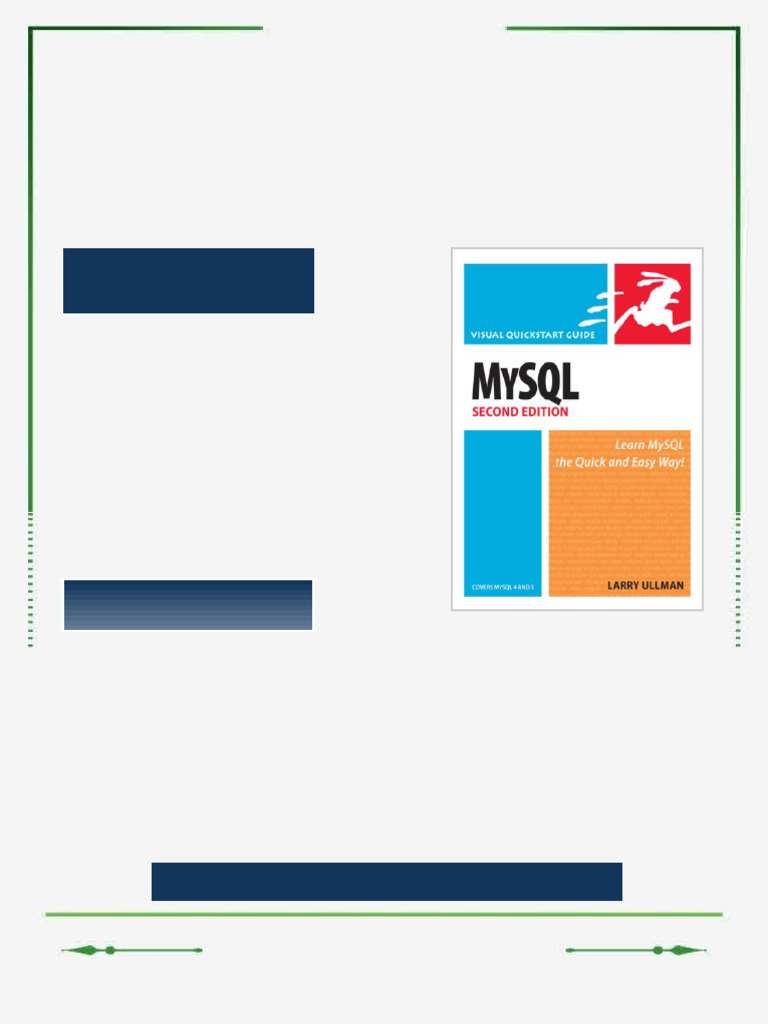 MySQL Learn MySQL the Quick and Easy Way 2nd edition Edition Ullman ebook unlock full chapters ...