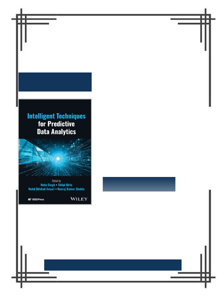Intelligent Techniques for Predictive Data Analytics 1st Edition Neha Singh ebook immediate ...