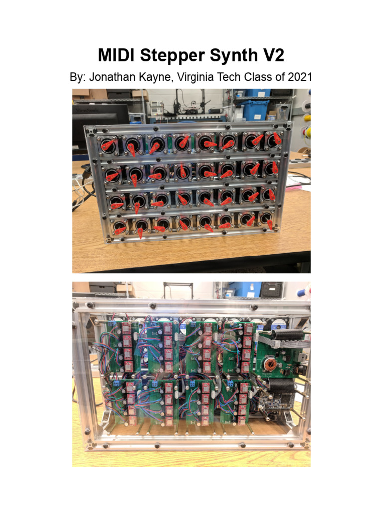MIDI Stepper Synth V2 Design Overview | PDF | Clef | Printed Circuit Board