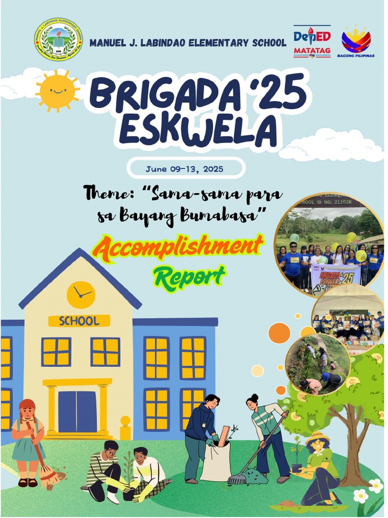 Accomplishment Report 2025 Brigada Eskwela Mj Labindao Es | PDF
