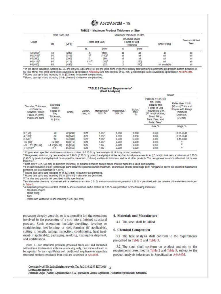 Certificado Lamina Grado 50 | PDF