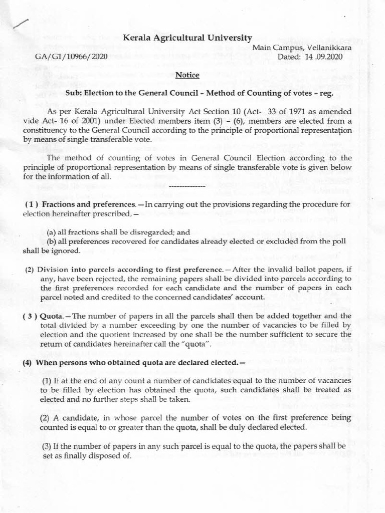 Counting of Votes | PDF