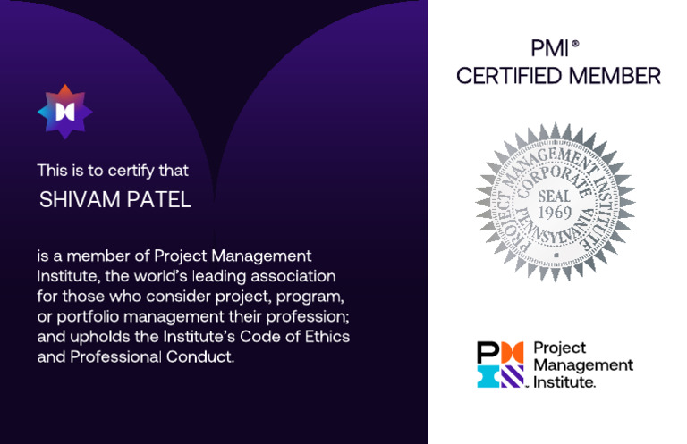 PMI Member Certificate | PDF