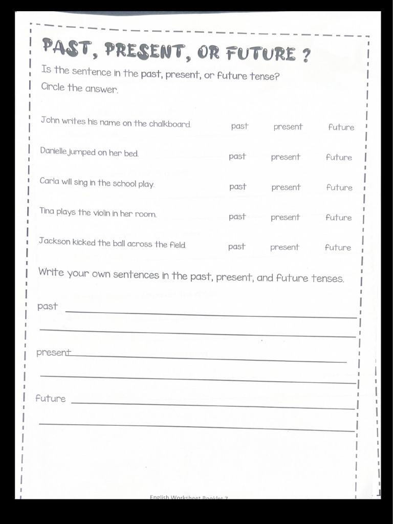 Past, Present, Or Future | PDF