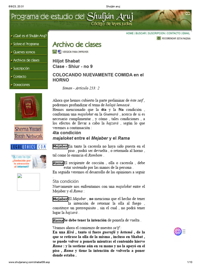 Hiljot Shabat - Volumen IV #9 | PDF | Halakha | Cocinando