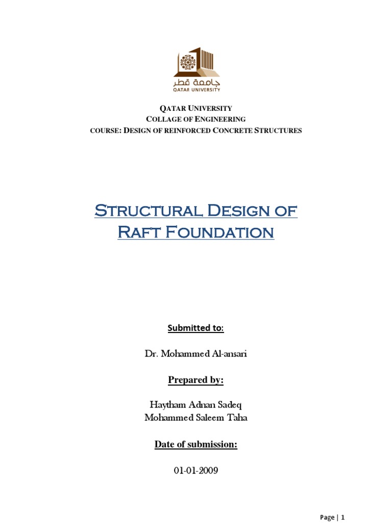 Structural Design of Raft Foundations | PDF | Column | Strength Of ...