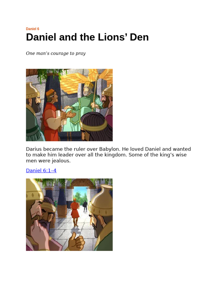 Daniel Story Bible Story | PDF