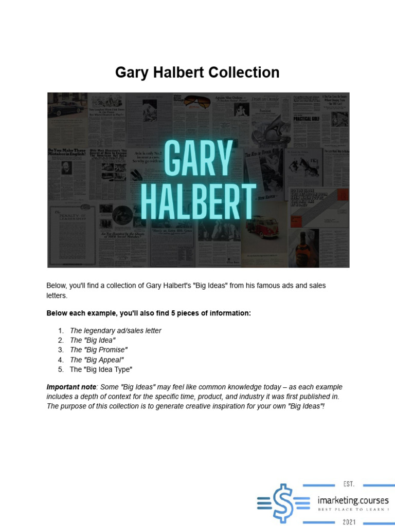 04-Gary Halbert Collection | PDF