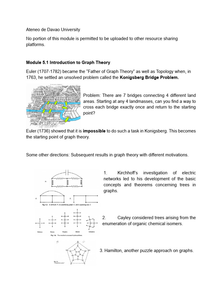 Module 5.1 Introduction to Graph Theory | PDF | Graph Theory ...