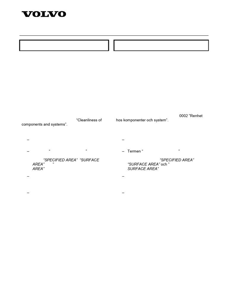 Volvo STD 107-0006 | PDF