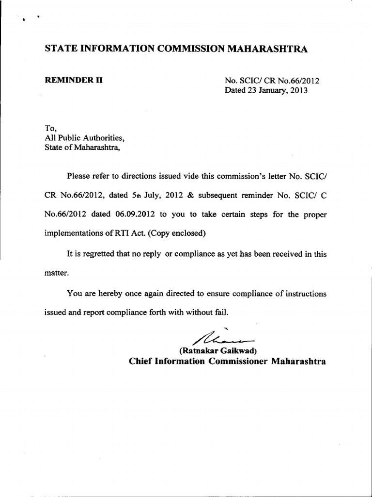 Directions of Public Authorities Reminder II | PDF