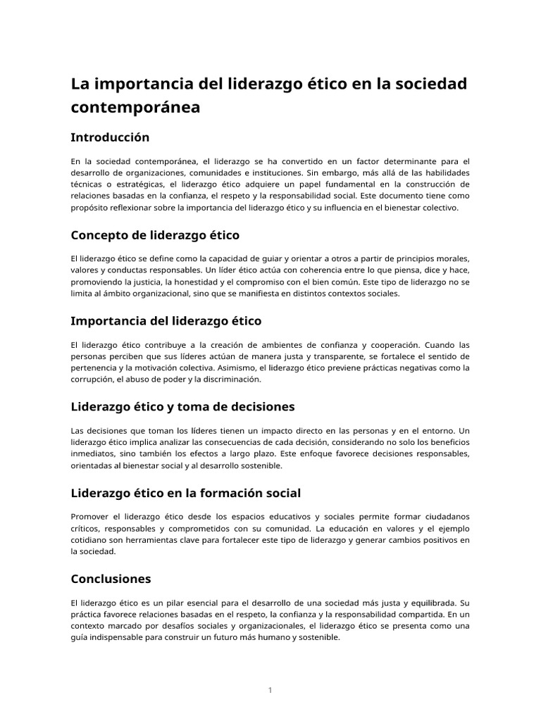 Último Documento Académico de Ejemplo | PDF | Liderazgo | Sustentabilidad