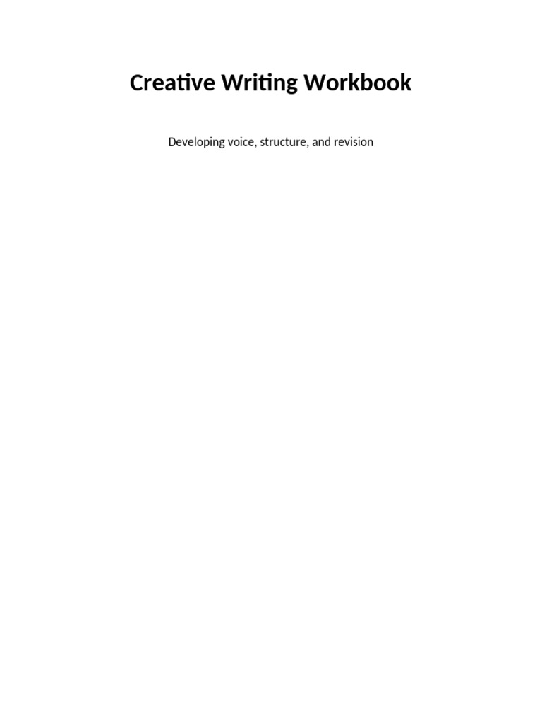 Creative Writing Workbook Exercises | PDF