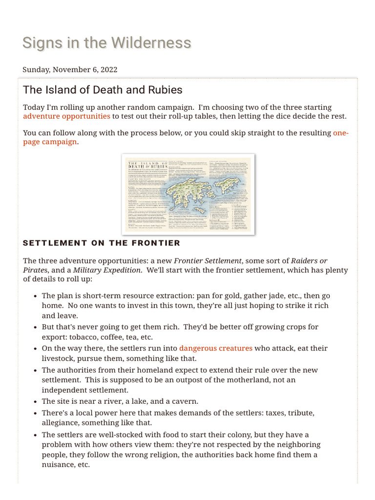 Signs in the Wilderness_ The Island of Death and Rubies | PDF