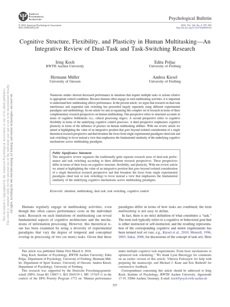 Cognitive Structure, Flexibili | PDF | Behavioural Sciences ...