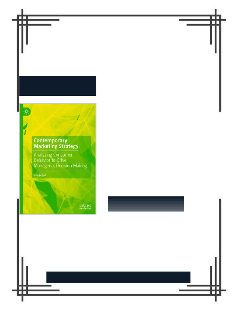 Contemporary Marketing Strategy: Analyzing Consumer Behavior to Drive ...