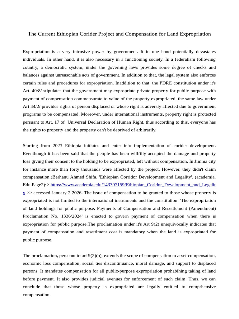 Expropriation and Compensation | PDF | Eminent Domain | Property