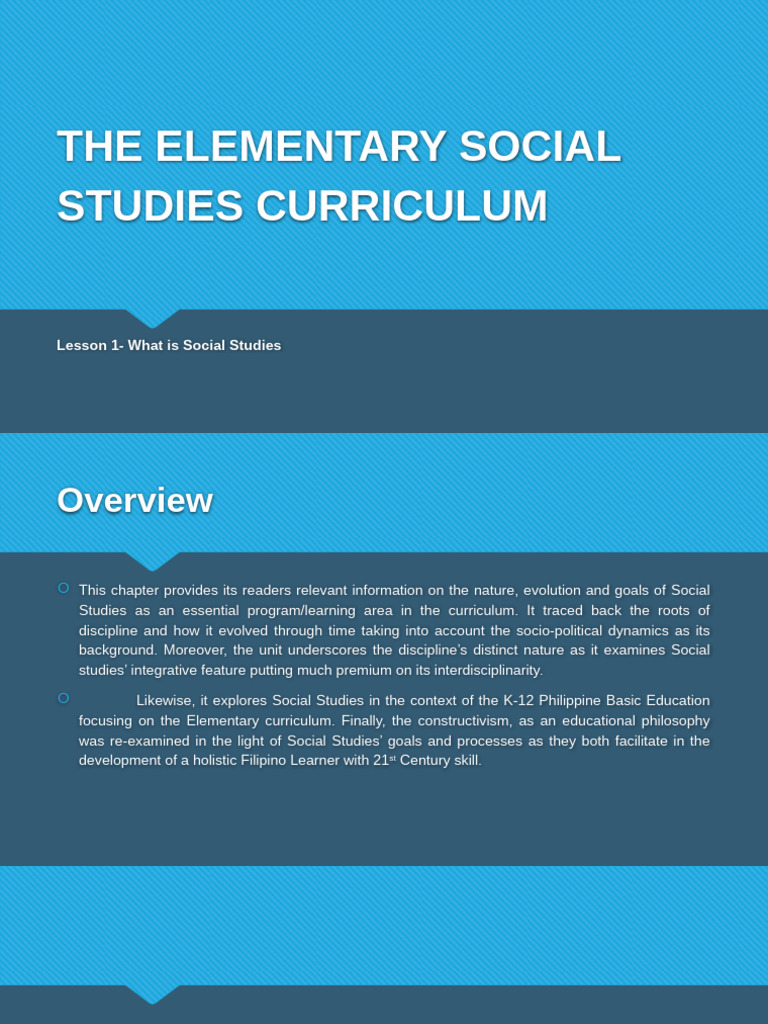Elementary Social Studies Curriculum | PDF | Curriculum | Learning