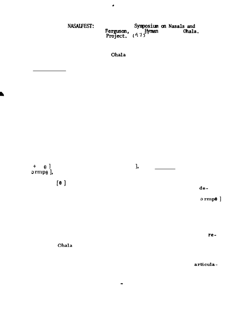 Ohala Phonetic Explanations Nasal Sound | PDF | Speech | Phonetics