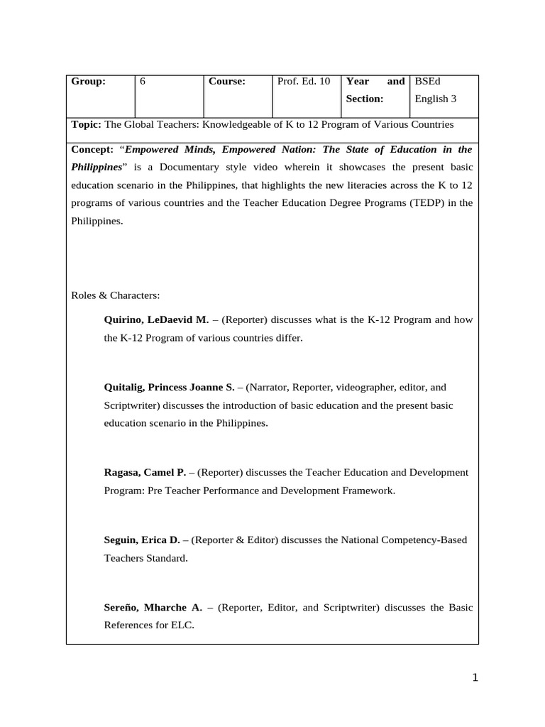 Group 6 Script Prof-ed-10 2025 | PDF | Teachers | Schools