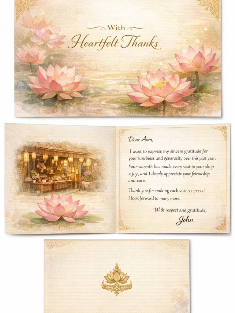 Printable Thai Thank You Card 2 | PDF