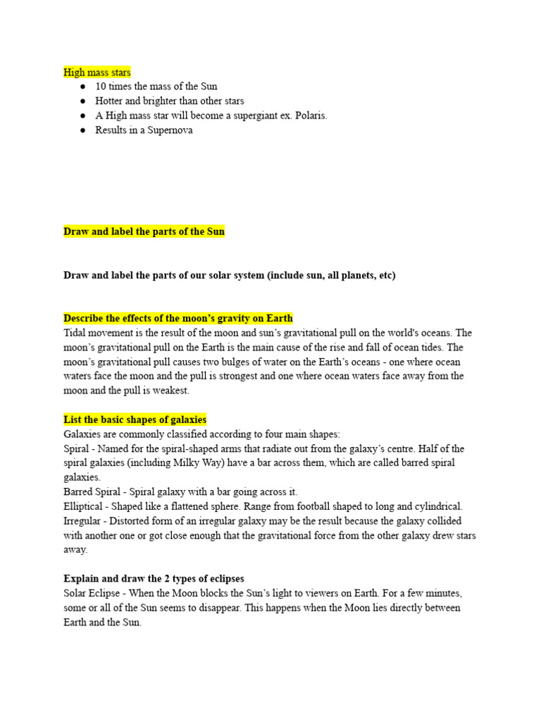 Science Review Part 2 | PDF | Earth | Galaxy