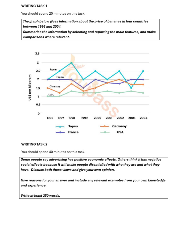 Writing Mock Test | PDF | Advertising | Economies
