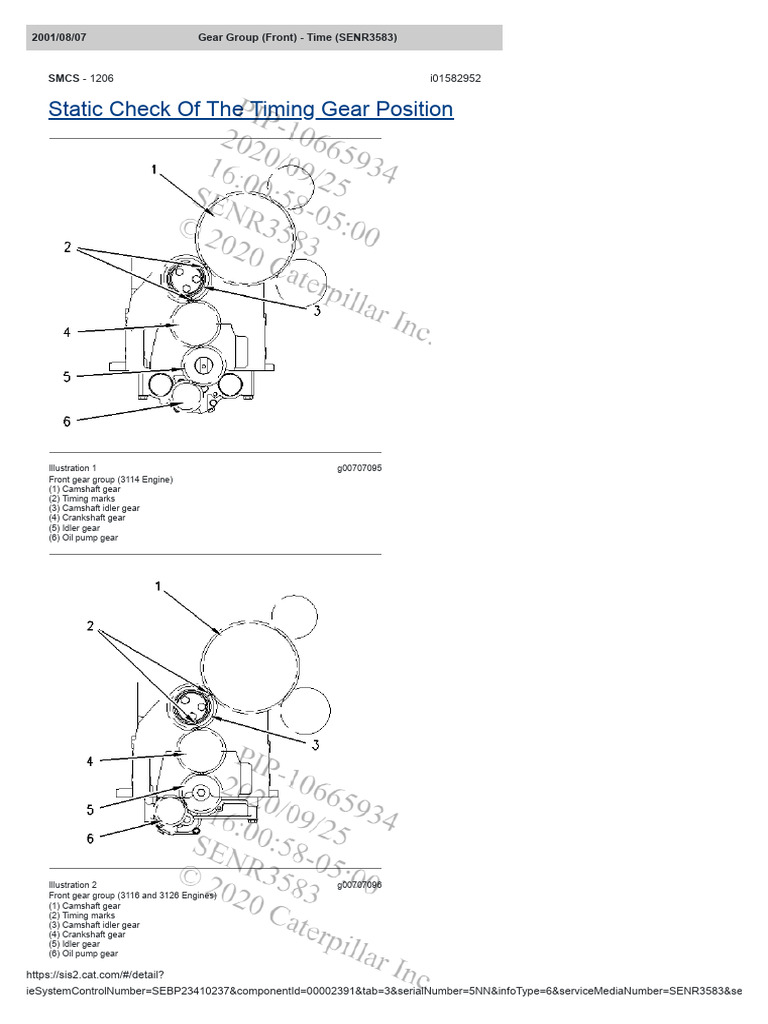 Front Gear Group Timing Check Guide | PDF | Piston | Gear