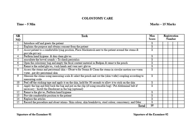 Colostomy Care Checklist | PDF | Medical Specialties | Gastroenterology
