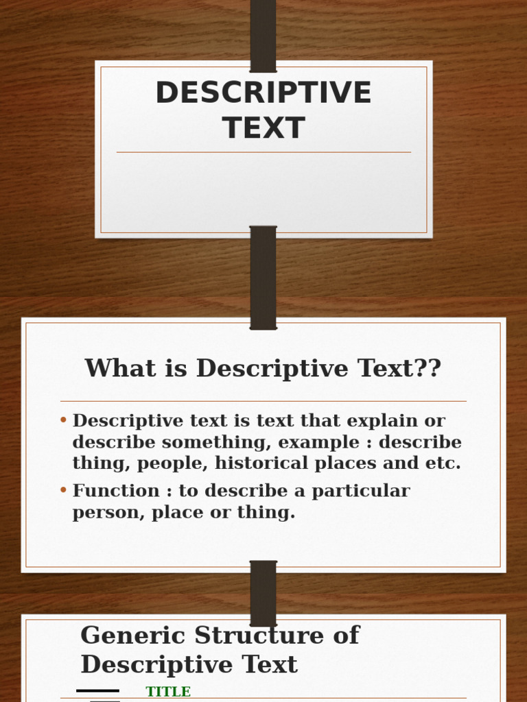 Understanding Descriptive Text Structure | PDF