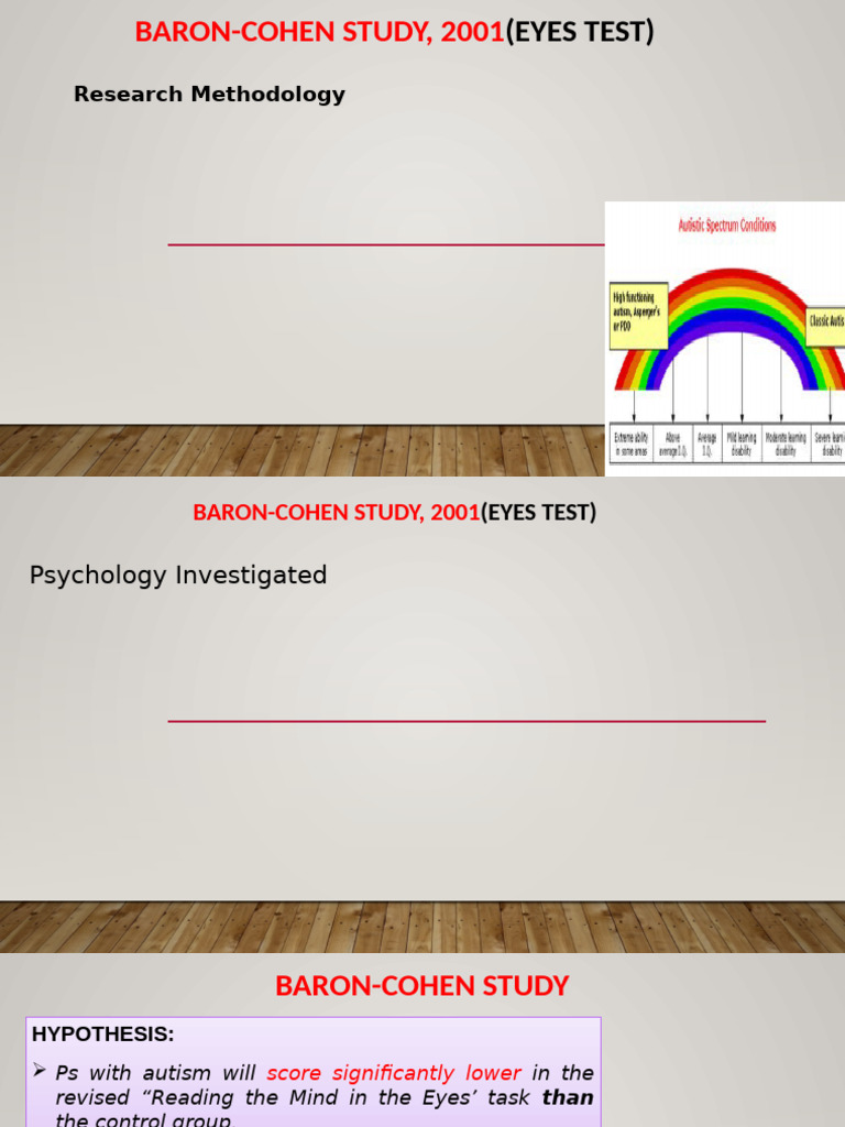 Baron-Cohen Study Sum Part 2 | PDF | Psychometrics | Validity (Statistics)