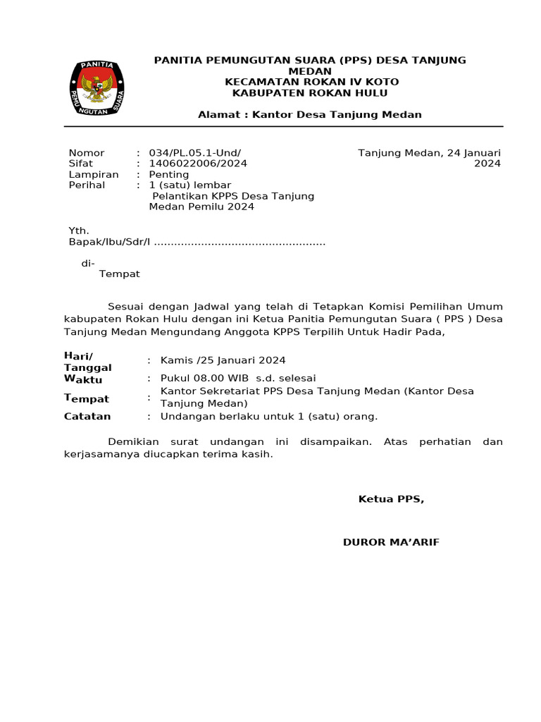 Undangan PPS | PDF