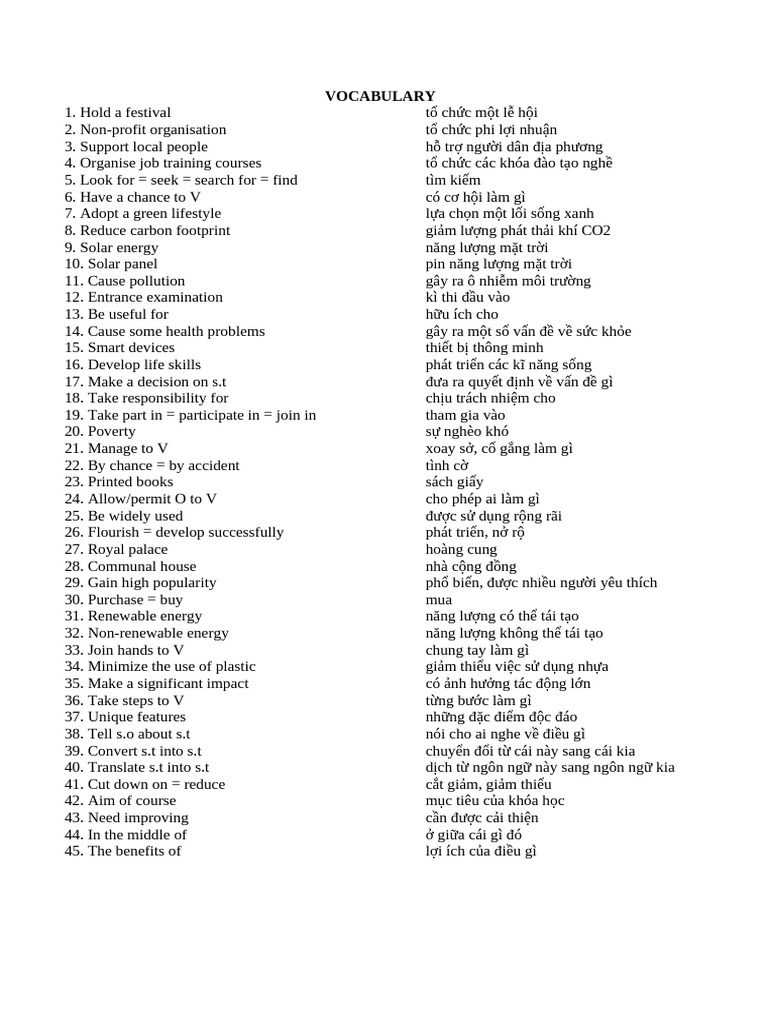 First Semester Test 7 2025 Vocabulary | PDF