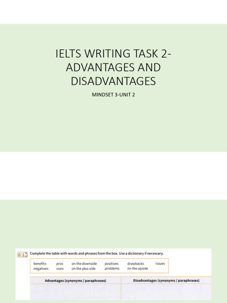 Slides Writing Advantages and Disadvantages | PDF