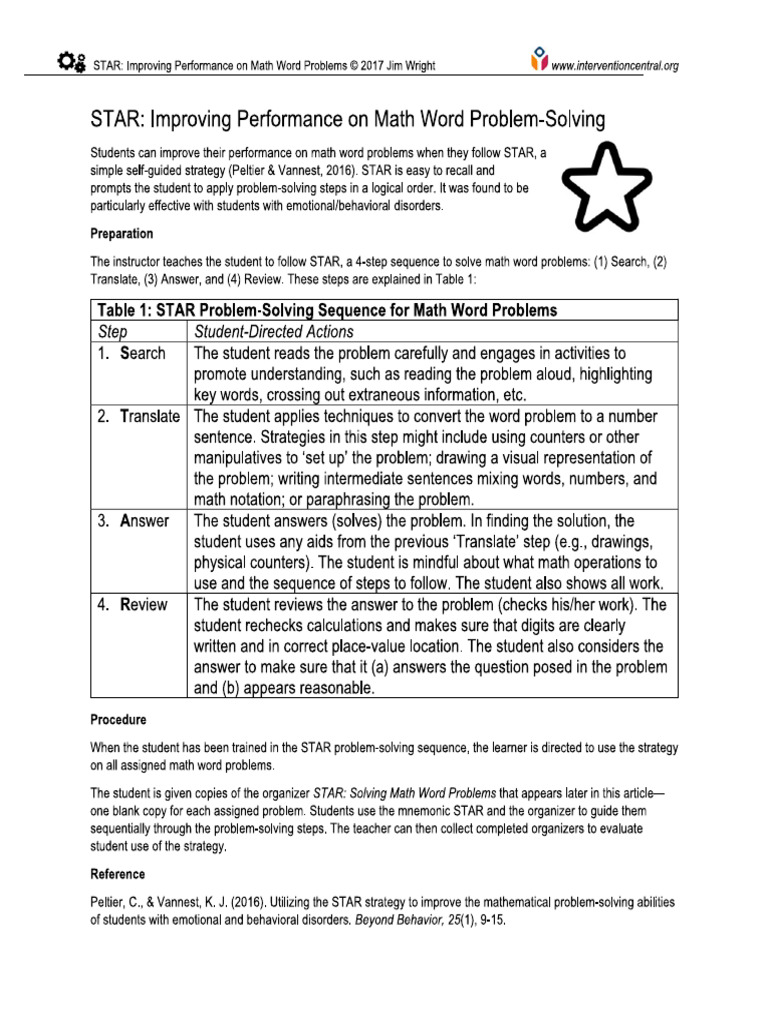 Math - Star Review | PDF