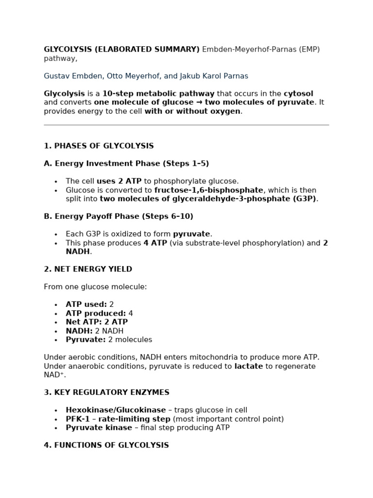 Glycolysis and Link Reaction | PDF | Glycolysis | Adenosine Triphosphate