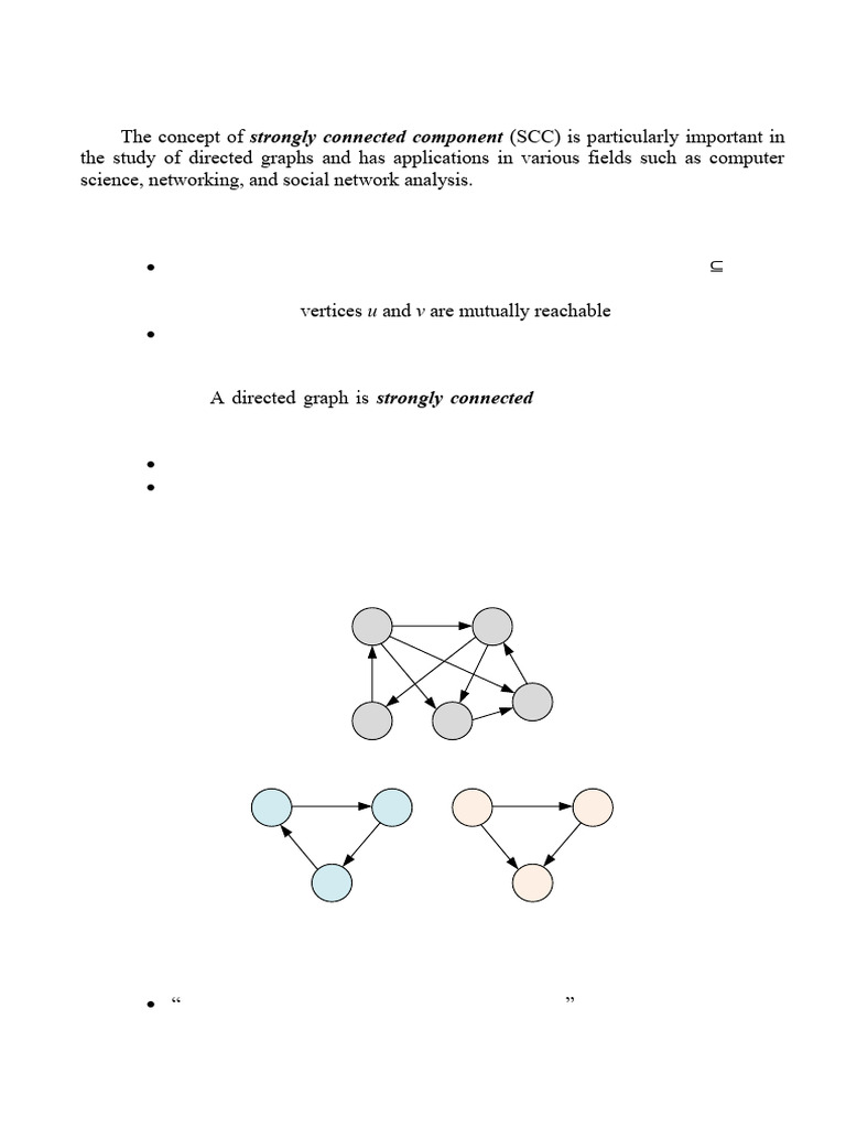 Understanding Strongly Connected Components | PDF | Vertex (Graph ...