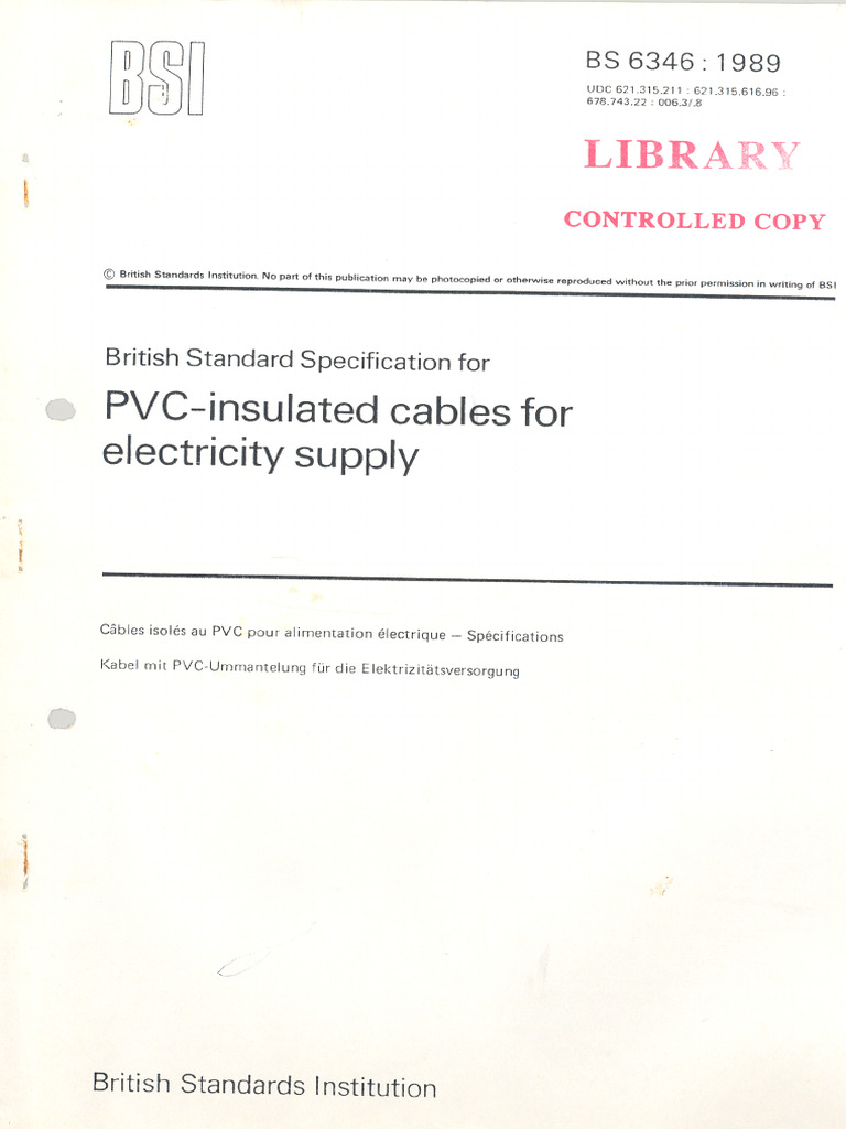 BS 6346 - 1989 | PDF