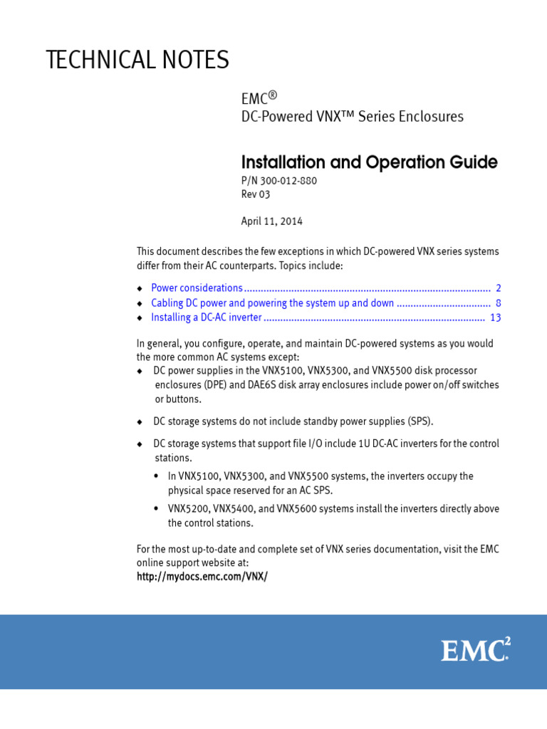 Technical Notes: Installation and Operation Guide | PDF | Power Supply ...