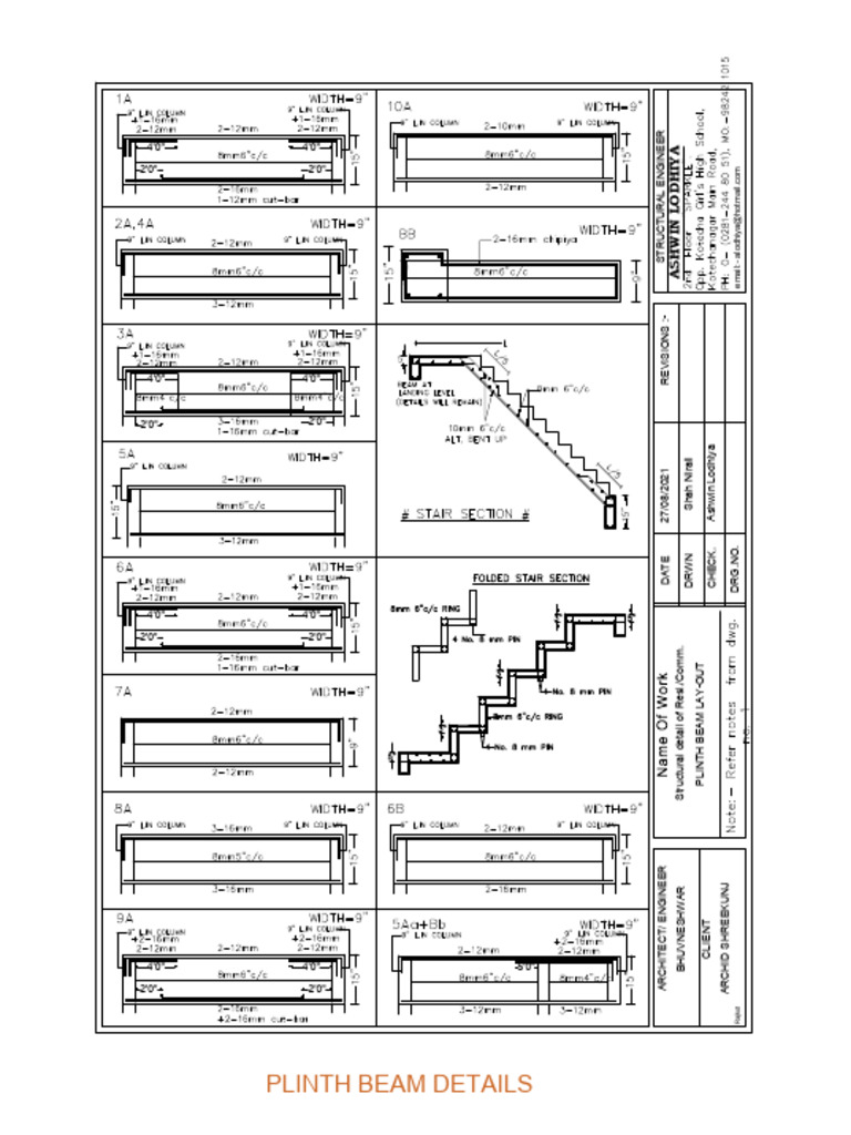 Plinth Beam Layout for Resi./Comm. | PDF