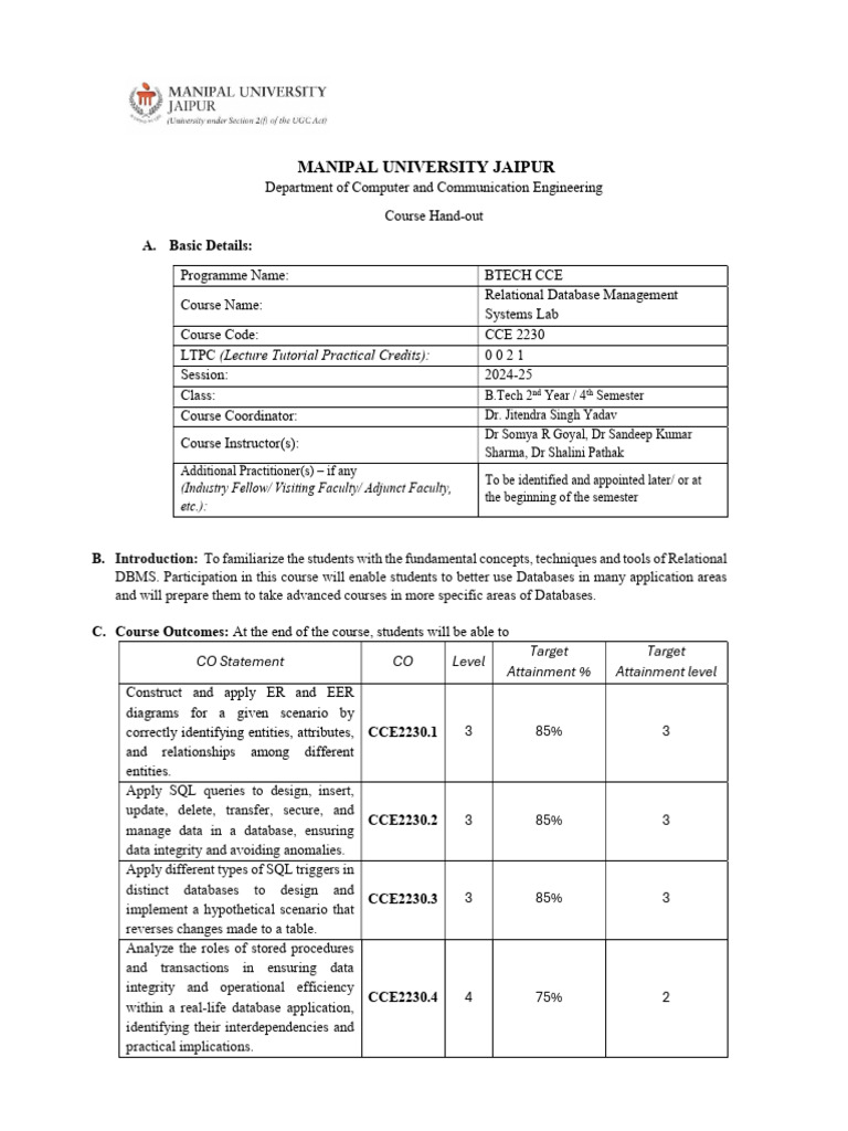 Relational Database Management Lab Guide | PDF | Relational Database ...